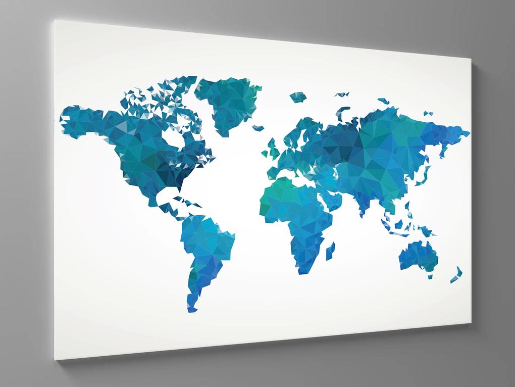 Liox Obraz na stěnu mapa světa Rozměr: 150 x 100 cm