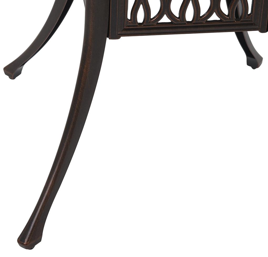 Kulatý zahradní stůl ⌀ 90 cm hnědý ANCONA Beliani