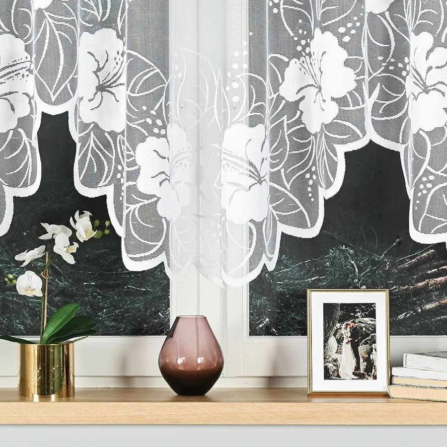 MARKIZETA GRACJANA Hotový žakárový závěs, šířka 400 x výška 160 cm, barva 001 bílá 017175/FBL/001/400160/1