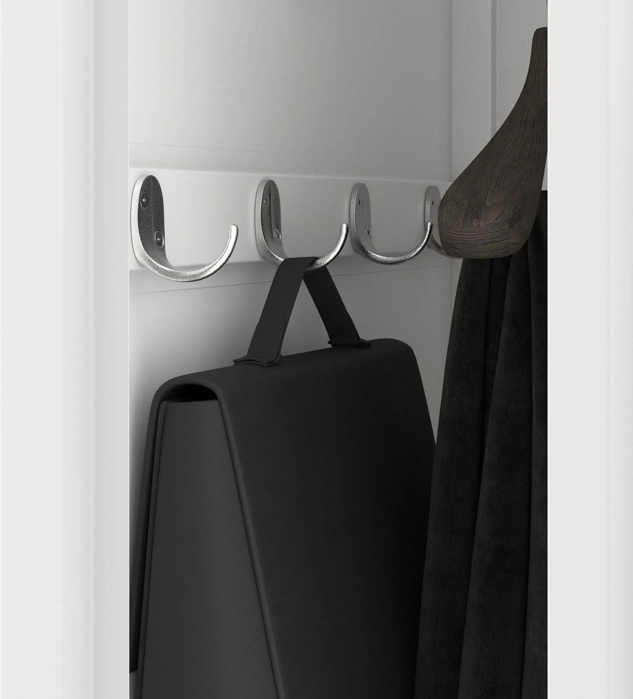 Dvoukomorová šatní skříň pro zaměstnance bílá, 400x1800x500 mm: KACPER 1 Plus