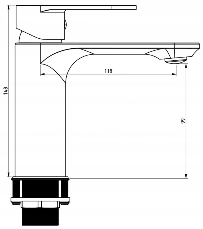 Mexen Milo umyvadlová baterie, Chromovaná - 71300-00