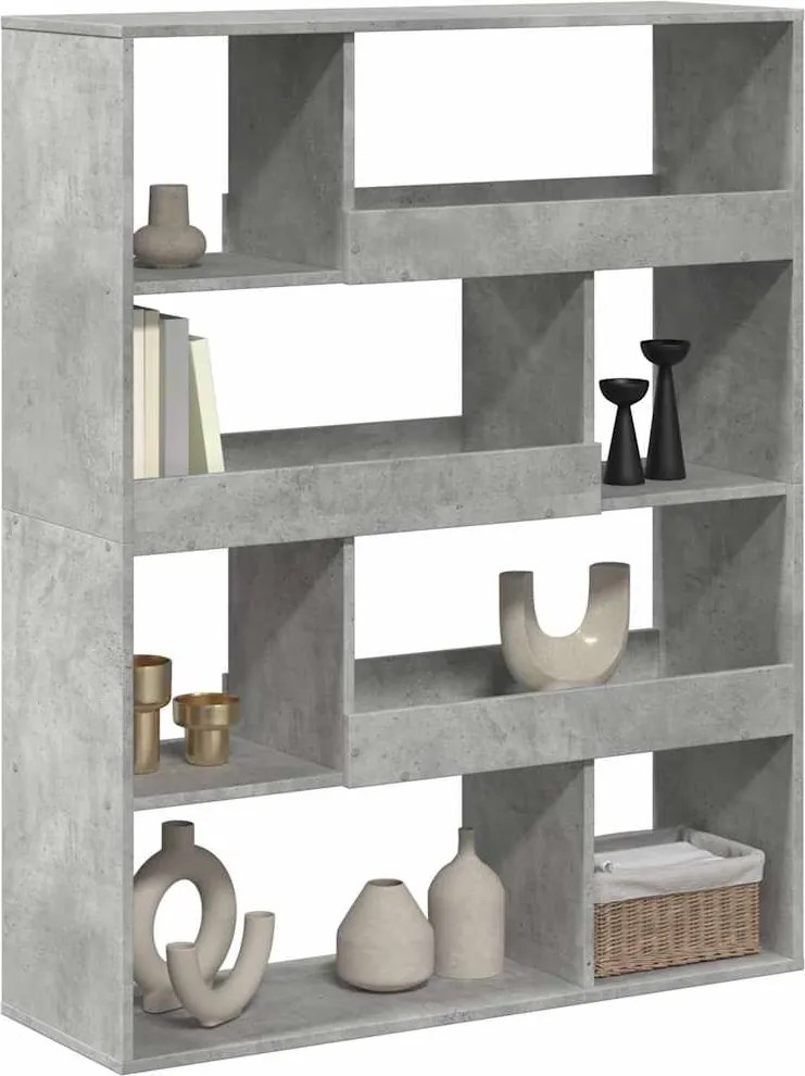 Dělicí stěna betonově šedá 100 x 33 x 125,5 cm kompozitní dřevo 3309486