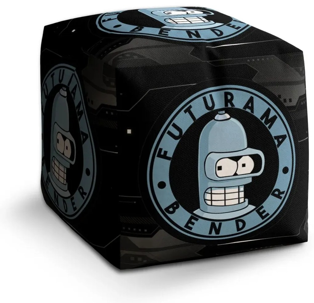 Sablio Taburet Cube Futurama Bender Technology: 40x40x40 cm