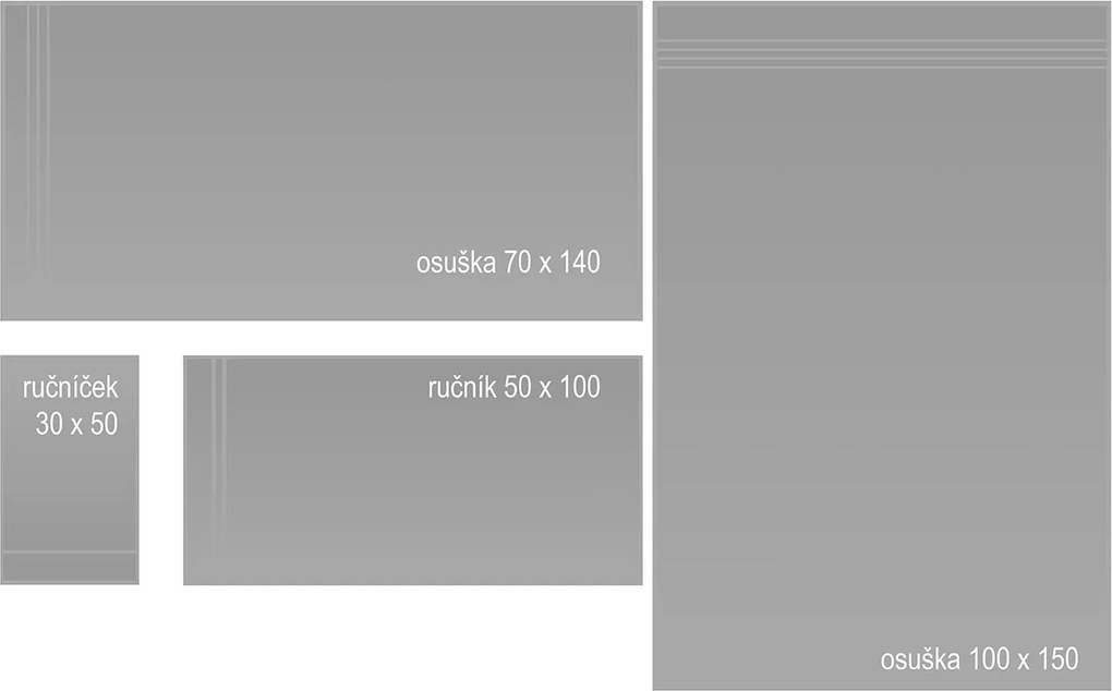 Ručníky a osušky COMFORT DI CASA NUO - světle šedá Velikost: ručníček 30 x 50