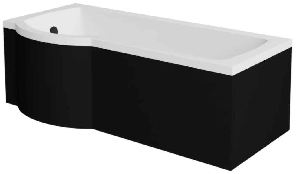 Besco Krycí panel k atypické vaně Inspiro Black P 150x70 (160x70, 170x70), černý Barva: Černá mat, Rozměry (cm): 160x70