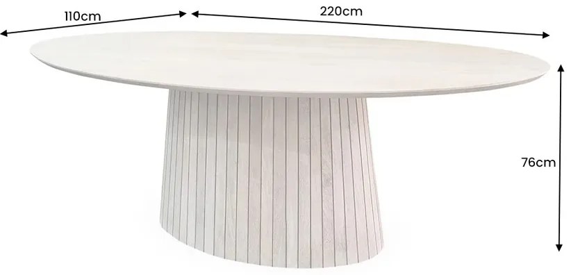 Oválný jídelní stůl Movement 220 cm mango