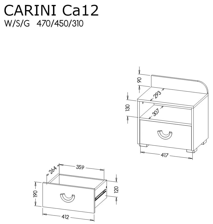 Dolmar Noční stolek Carini CA12