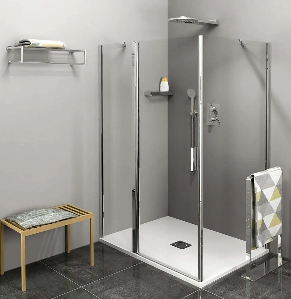 Polysan Zoom Line - Sprchový kout 90x70 cm, L/P varianta, Antidrop, čiré sklo/chrom ZL1390ZL3270