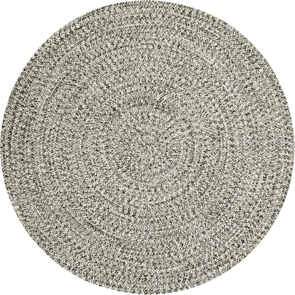 Kusový koberec Braided 105552 Melange kruh – na von aj na doma, 200x200 (priemer) kruh, béžová, chodba / predsieň, Hanse Home