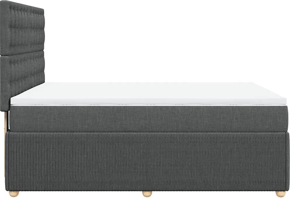 Box spring postel s matrací tmavě šedá 160x200 cm textil 3292122