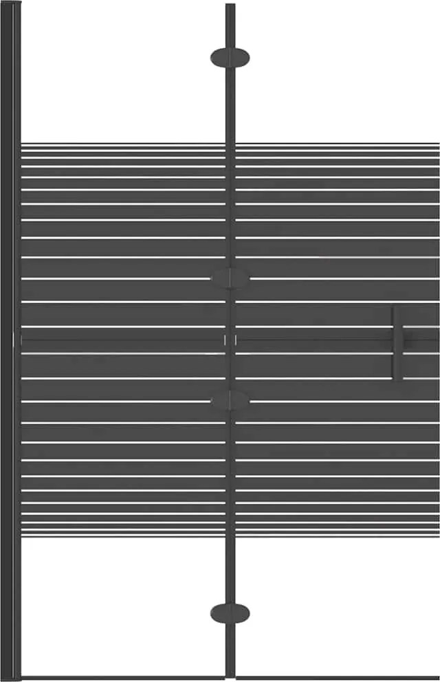Skládací sprchový kout ESG 80 x 140 cm černý 150740