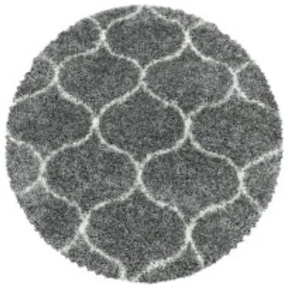 Hans Home | Kusový koberec Salsa Shaggy 3201 grey kruh - 120x120 (průměr) kruh
