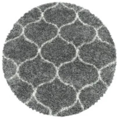 Hans Home | Kusový koberec Salsa Shaggy 3201 grey kruh - 160x160 (průměr) kruh