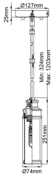 Feiss FE-PAYNE-MPBATH - LED Koupelnový lustr na tyči PAYNE 1xG9/3W/230V IP44