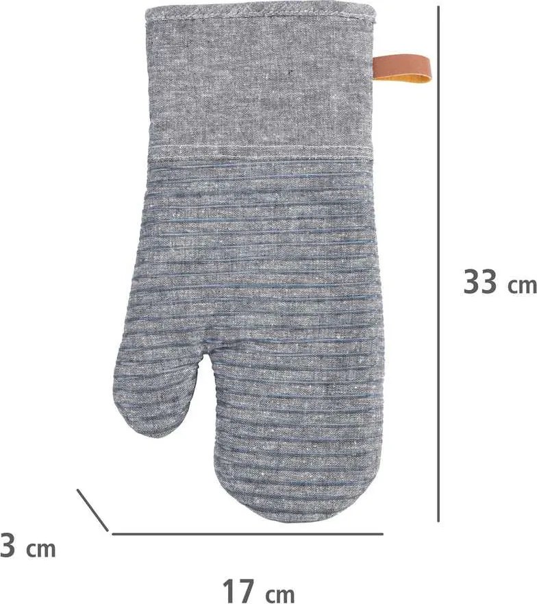 Kuchyňské chňapky ADA STRIPES, 2 ks, šedé, bavlněné, WENKO