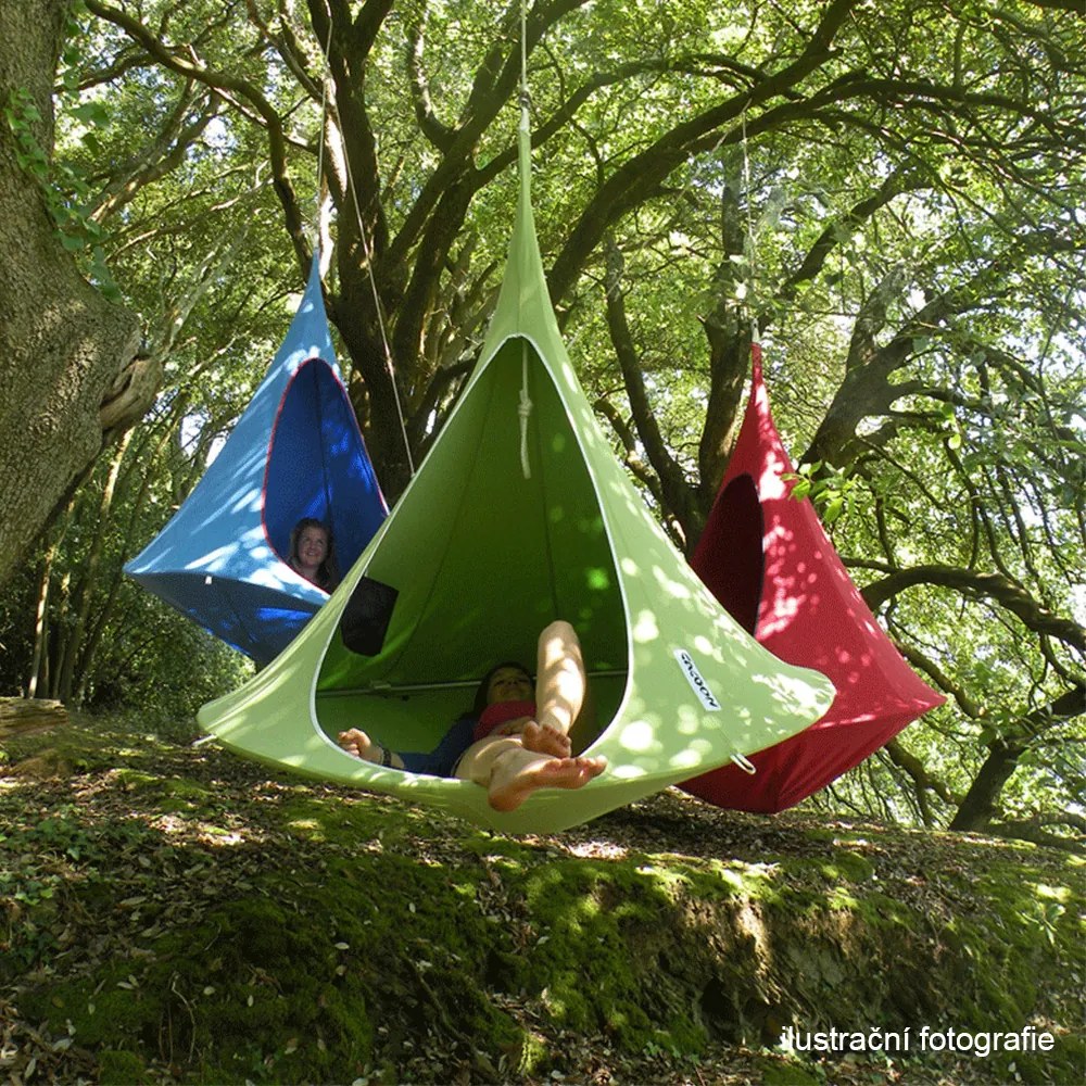 Závěsné houpací křeslo, zelená, KLORIN NEW KIDS CACOON HAMMOCK