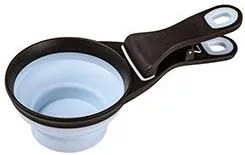 Zolux S.A.S. Odměrka na krmivo SILICONE s klipem, modrá L Zolux