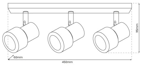 Bodové svítidlo CINO 3xGU10/8W/230V bílá