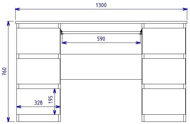Psací stůl KUBA bílý
