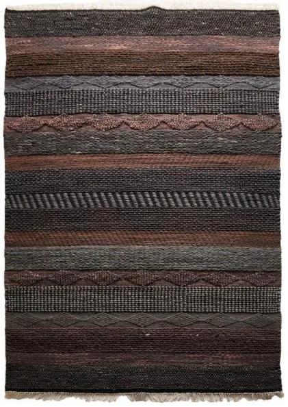 Diamond Carpets koberce Ručně vázaný kusový koberec Black Melange DE 2006 Multi Colour - 140x200 cm