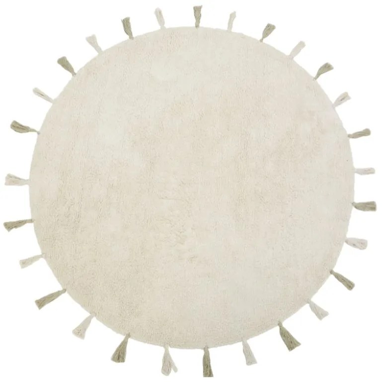 Kulatý koberec SARA do dětského pokoje krémový