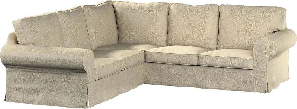 Potah na pohovku IKEA Ektorp rohová barva béžová látka lesklé, pletený vzor, vzorované