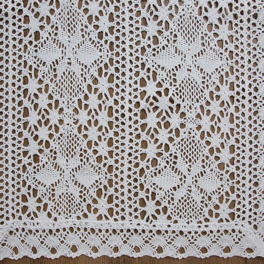 EUROFIRANY AŽUROVÝ BĚHOUN NA STŮL MARY 40X140 CM BÍLÝ