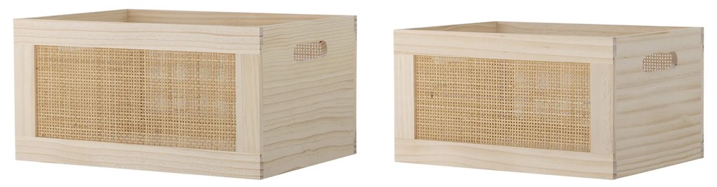 BLOOMINGVILLE Set 2 úložných boxů PIANA světlý