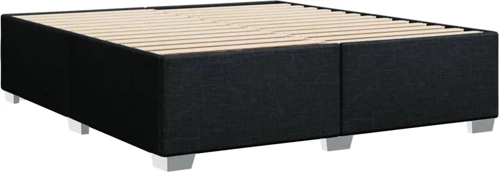 Rám postele bez matrace černý 200 x 200 cm textil 3284501