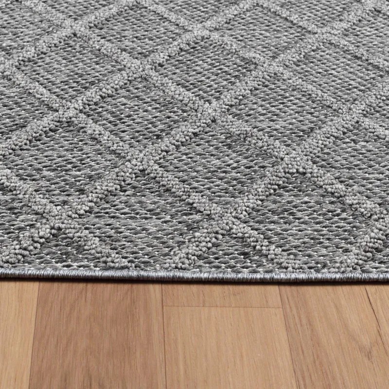 Ayyildiz, Kusový koberec Patara 4953 Grey – na ven i na doma, 80x250, šedá, chodba / předsíň