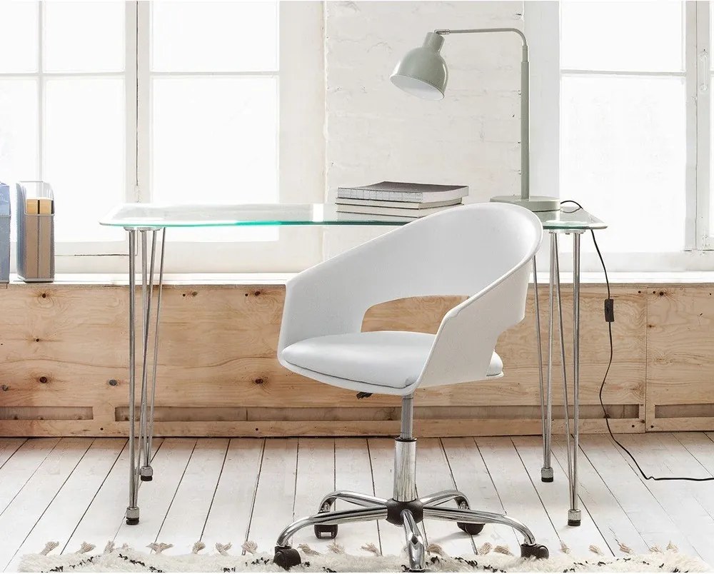 Pracovní stůl se skleněnou deskou 60x120 cm Rondo – Bizzotto