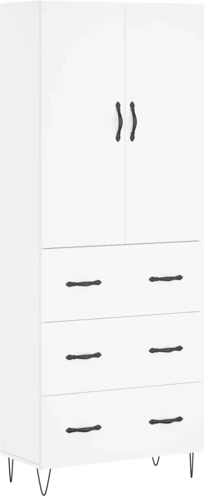 Skříň highboard bílá 69,5 x 34 x 180 cm kompozitní dřevo 3198081
