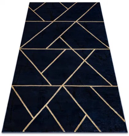 Dywany Luszczow Kusový koberec EMERALD EXCLUSIVE 1012 geometrický tmavě modrý / zlato Rozměr koberce: 160 x 220 cm