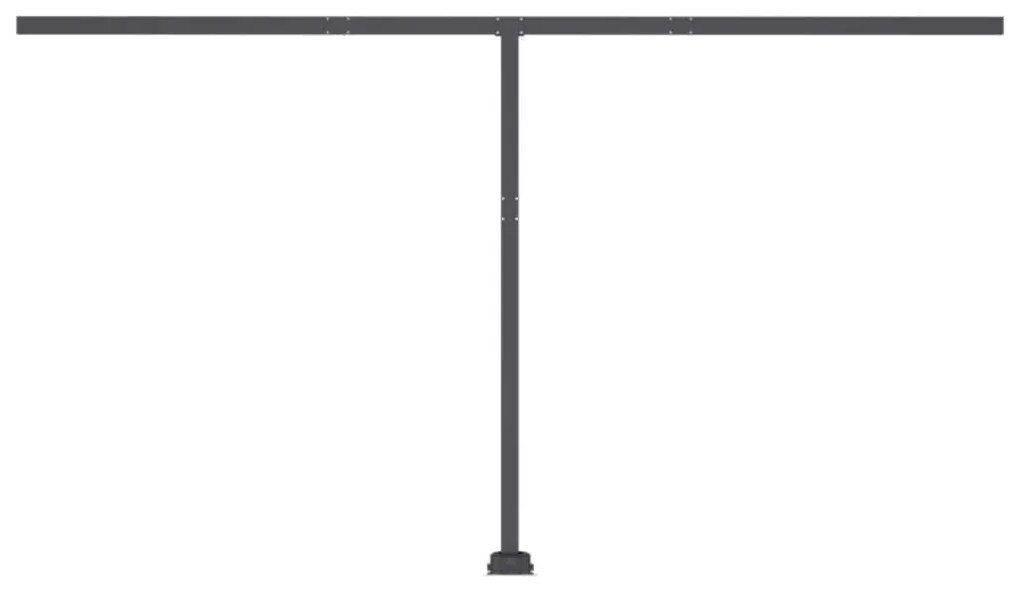 Automatická markýza LED a senzor větru 400x350 cm oranžovohnědá