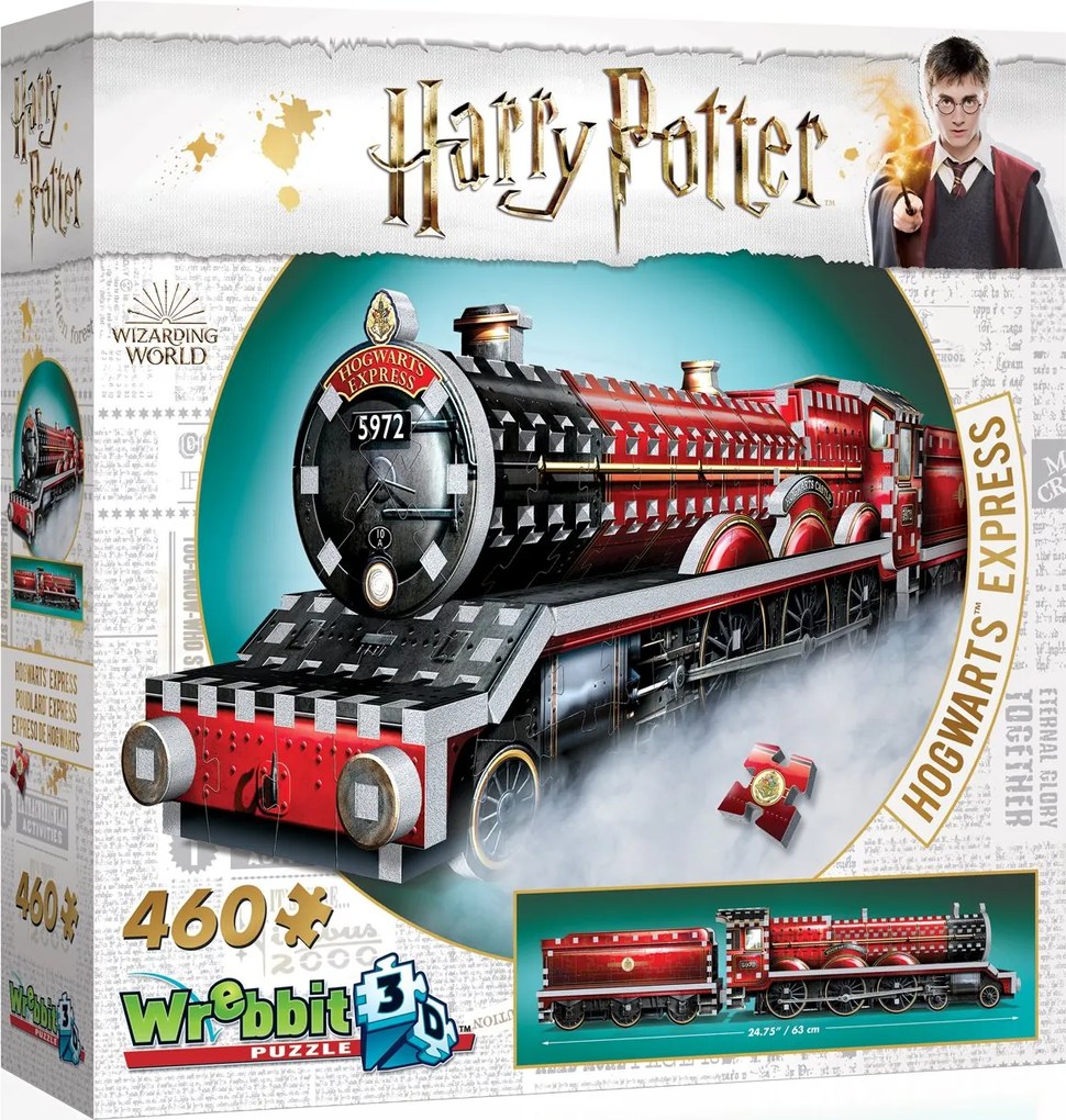 3d puzzle wrebbit 3d puzzle harry potter: bradavický expres 460 dílků