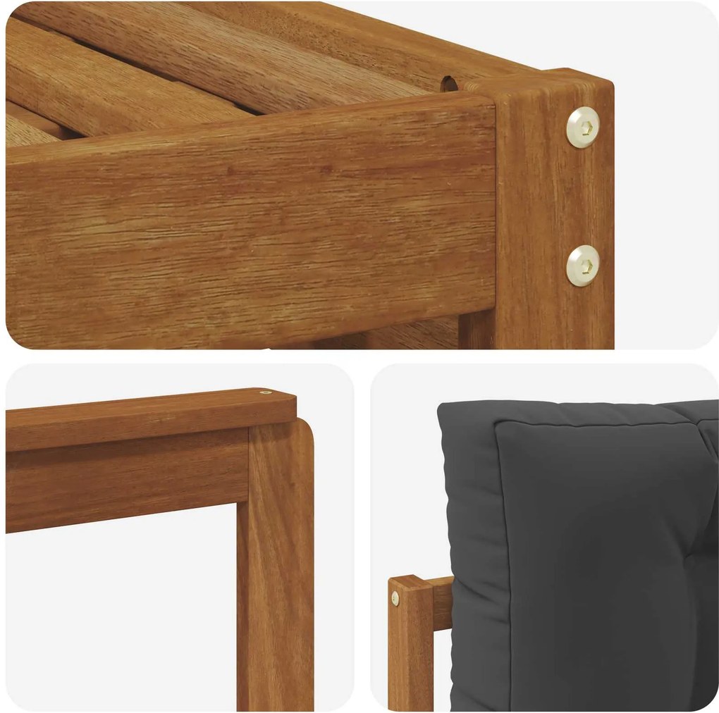 Venkovní pohovková souprava 6 ks Přirozená a Anthracitová 3373327