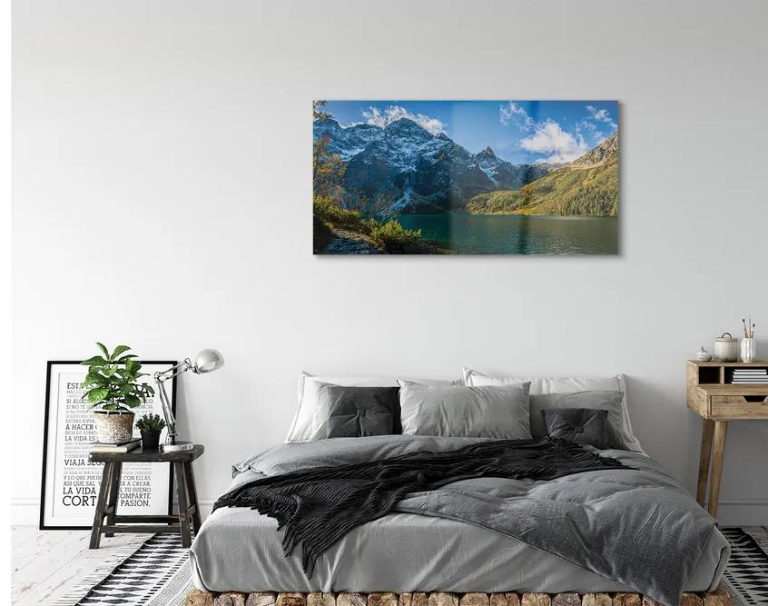 akrylový obraz jezírka salašnický 125x50 cm