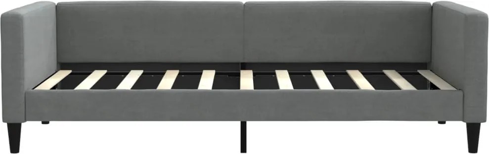 Válenda s matrací tmavě šedá 90 x 190 cm textil 3196571