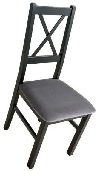 Jídelní sestava DX 29 odstín dřeva (židle + nohy stolu) černá, odstín lamina (deska stolu) dub votan, potahový materiál látka s doplatkem