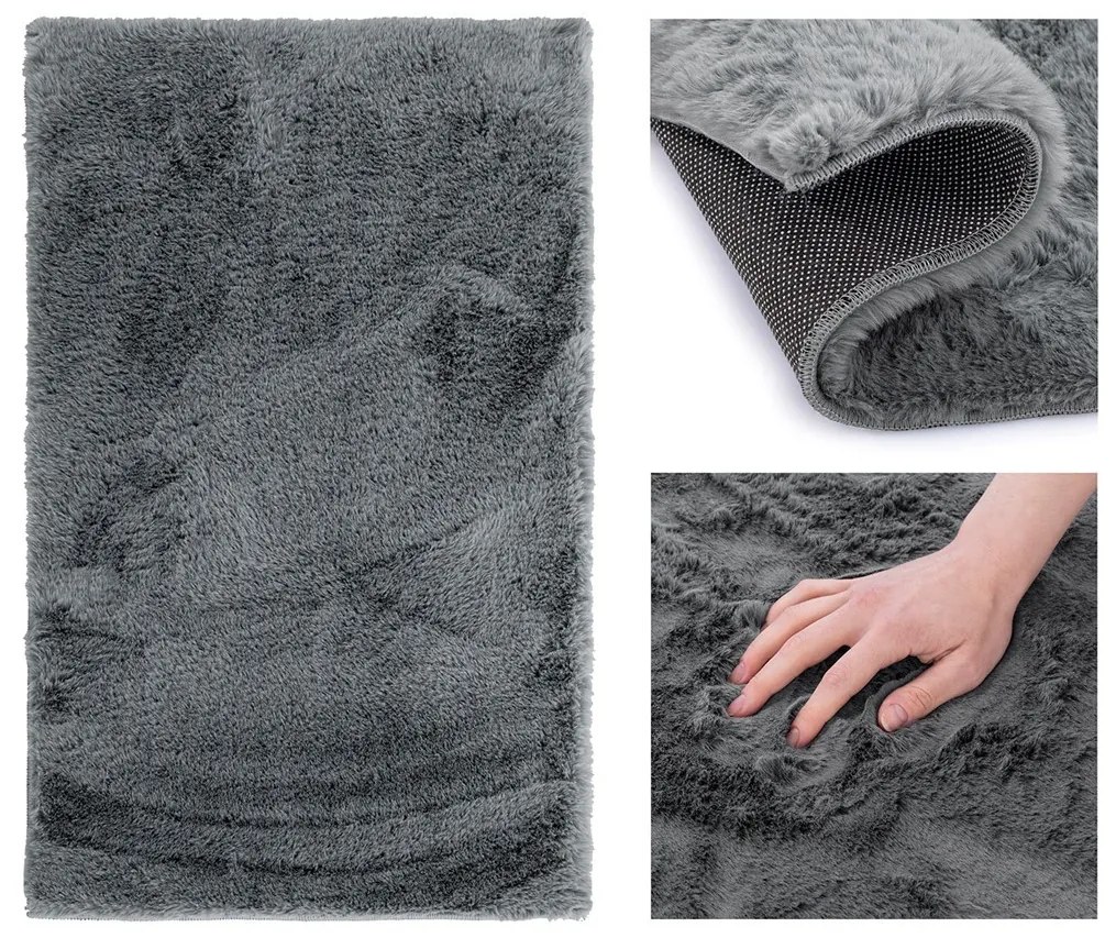 Kusový koberec AmeliaHome Lovika tmavě šedý