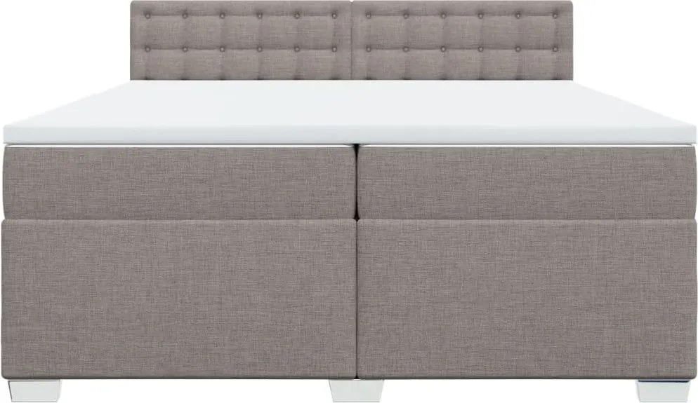 Box spring postel s matrací taupe 200x200 cm textil 3286013