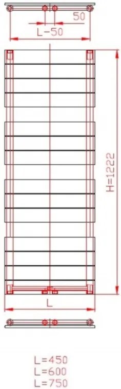 VIKTOR otopný žebř 450/1222 bílý SIKOD5001200 - Thermal Trend