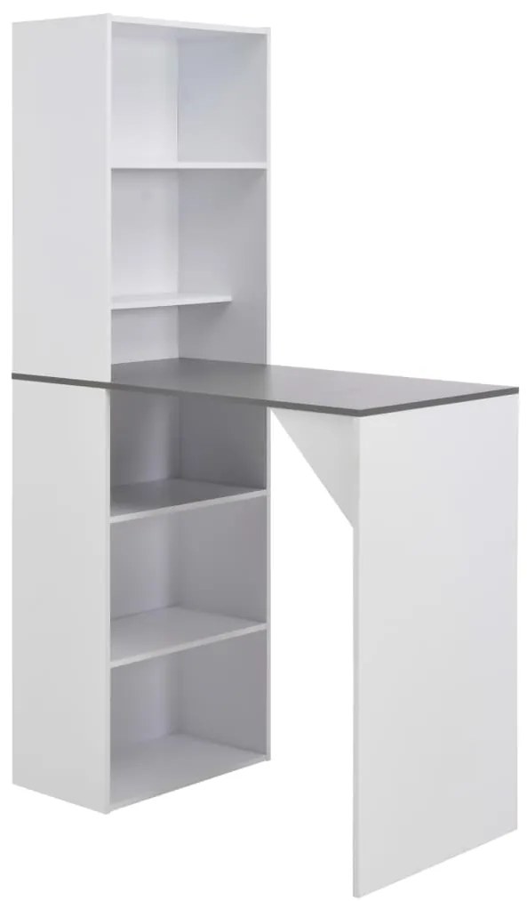 Barový stůl se skříní bílý 115 x 59 x 200 cm 280231