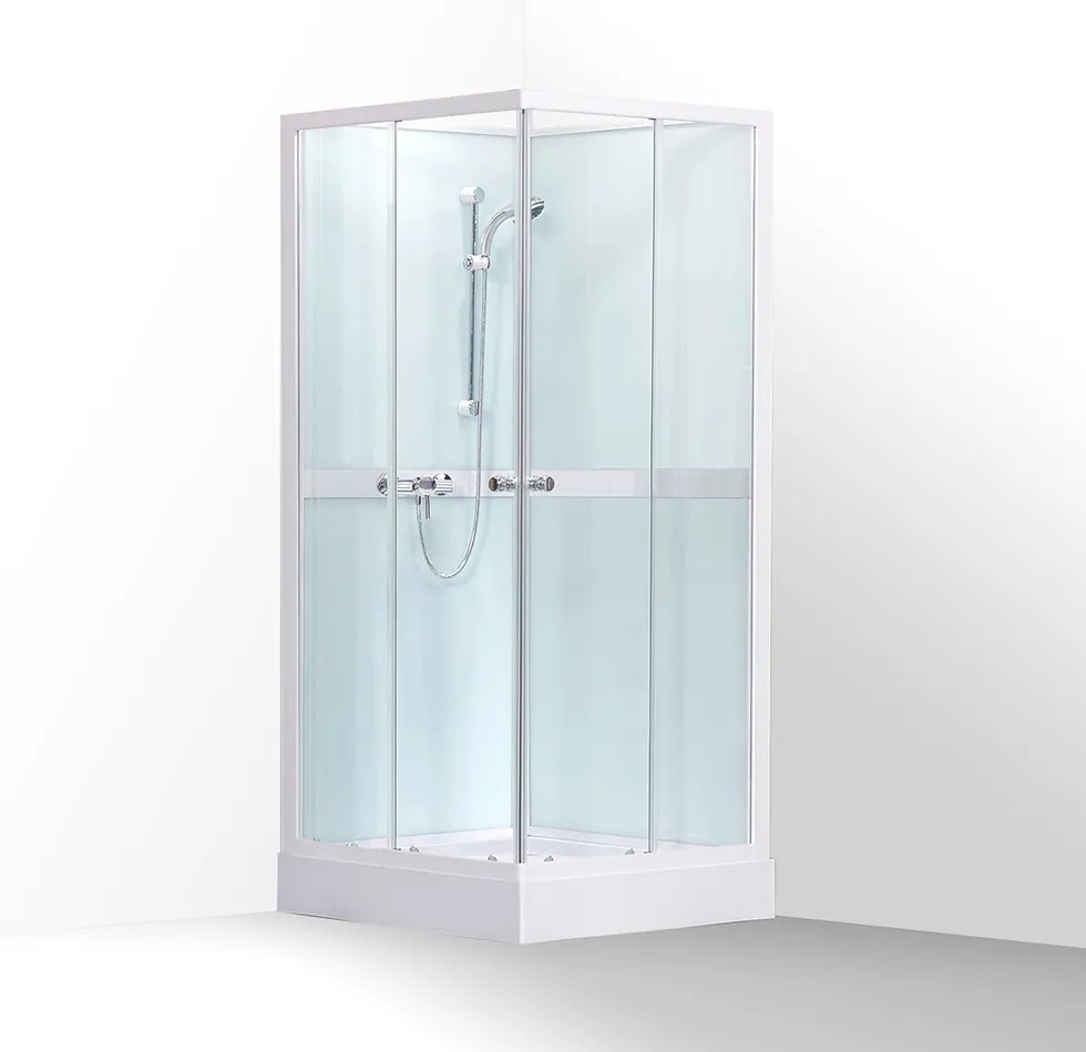 Roltechnik Outlet Čtvercový sprchový box PETRA NEW Varianta: rozměry: 80x80 cm - (4000722), Barva profilů a typ výplně: profily: bílá, výplň: transparent