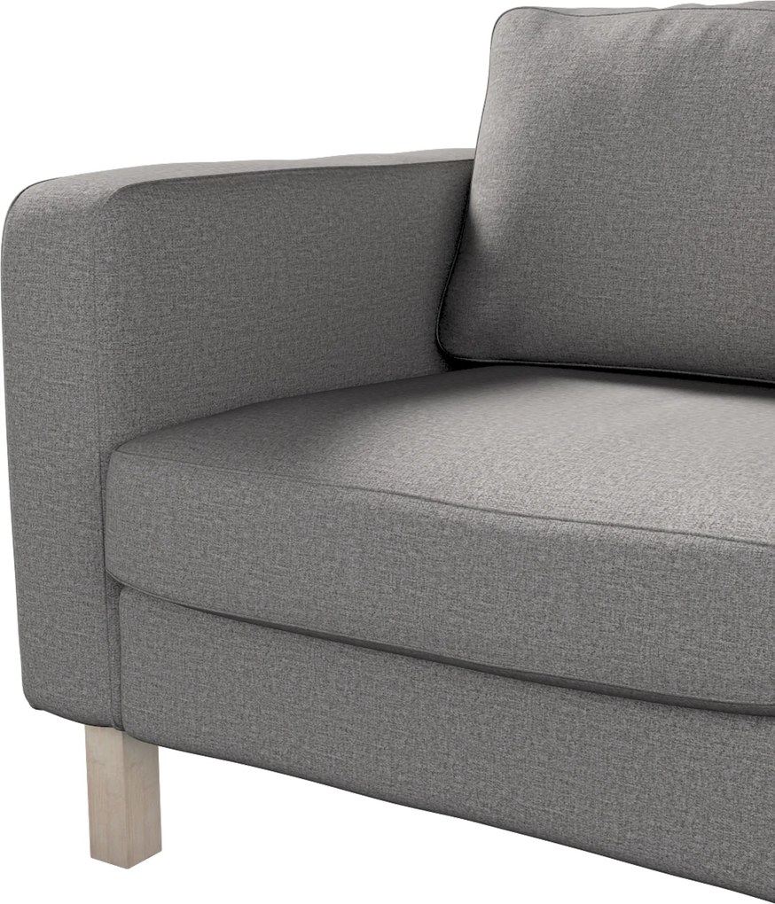 Potah na křeslo IKEA Karlstad, krátký barva šedá látka pletený vzor