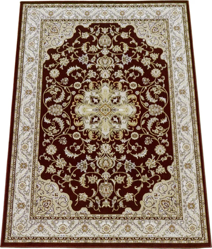 BE Koberec Shahrazad 4800 RED - červený béžový obdélníkový Rozměr: 60x100 cm