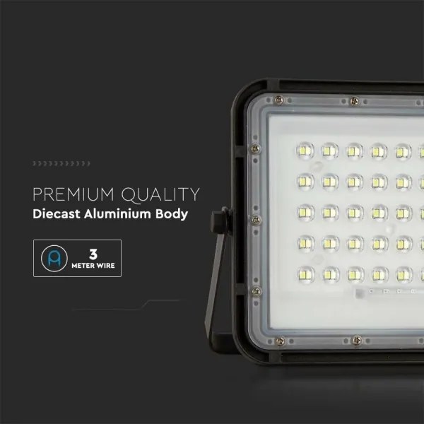 LED Venkovní solární reflektor LED/6W/3,2V IP65 4000K černá + DO