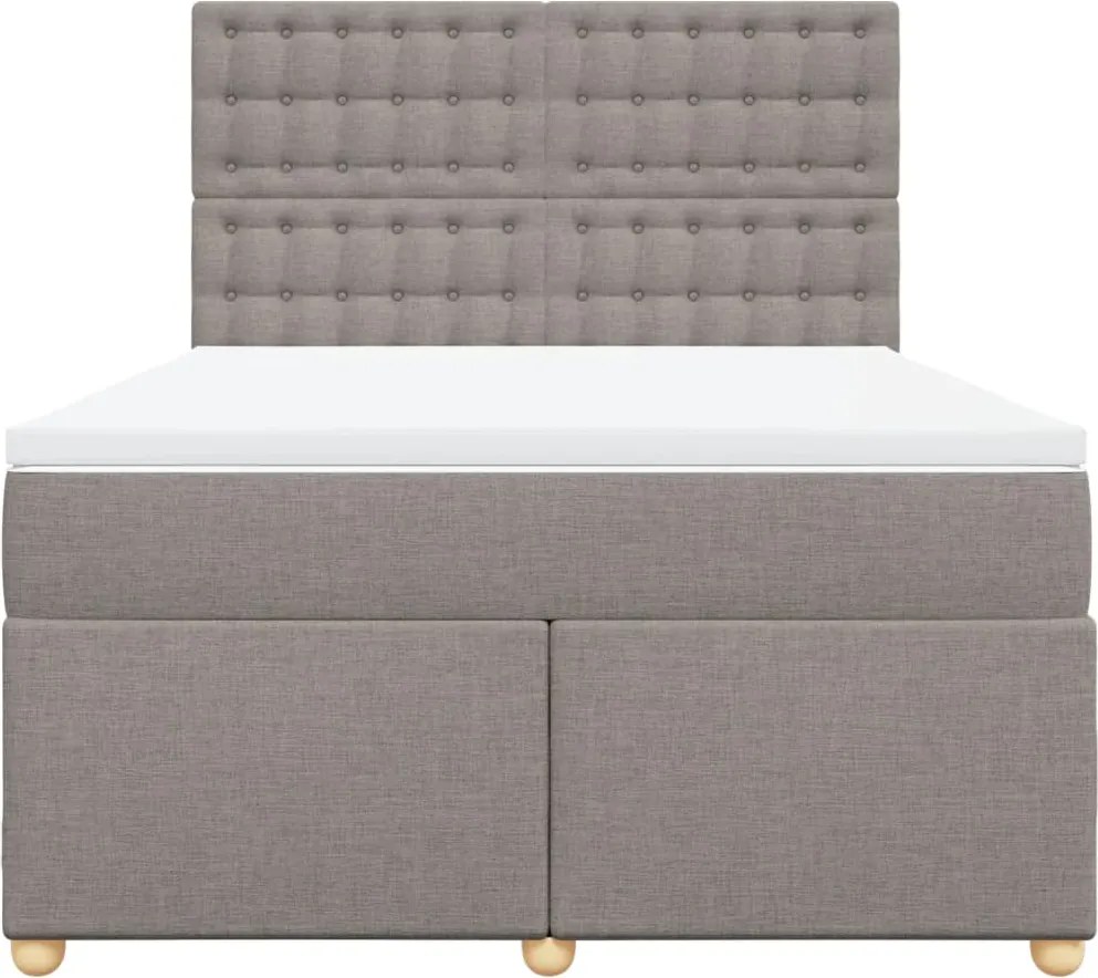 Box spring postel s matrací taupe 140x200 cm textil 3293621