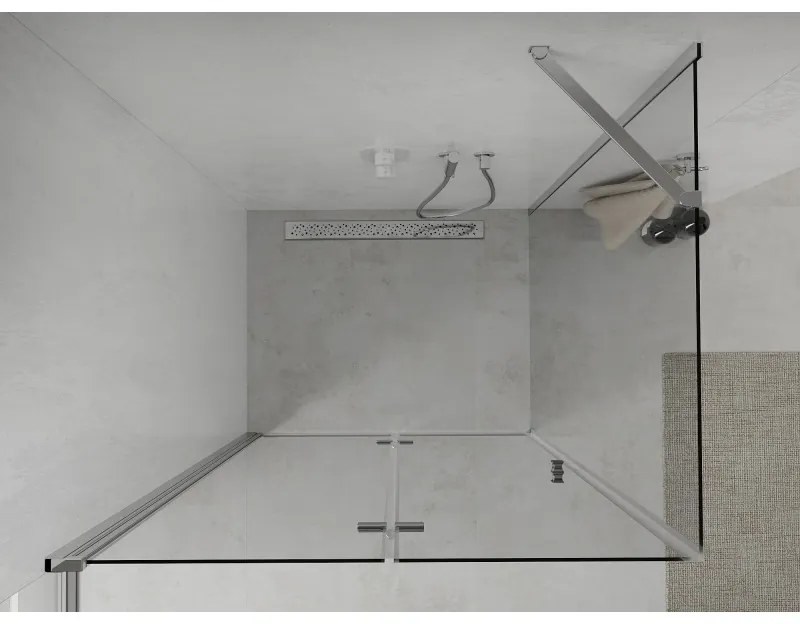 Mexen Lima skládací sprchový kout 115 x 110 cm, Průhledné, Chromovaná - 856-115-110-01-00