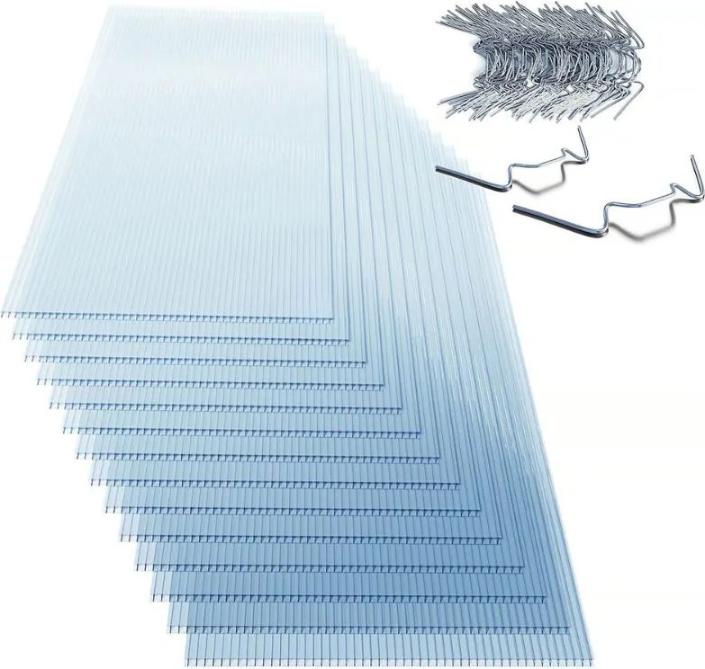 Dutinkový polykarbonát MARK 6mm, 60,5x121x0,6cm, 10ks, transparentní Jurhan